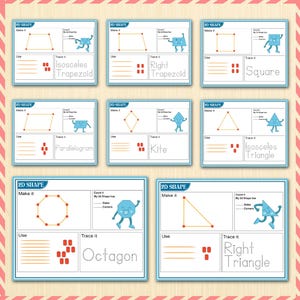 Toothpicks 2D Shapes Activity: Learning Game (printable) - Etsy