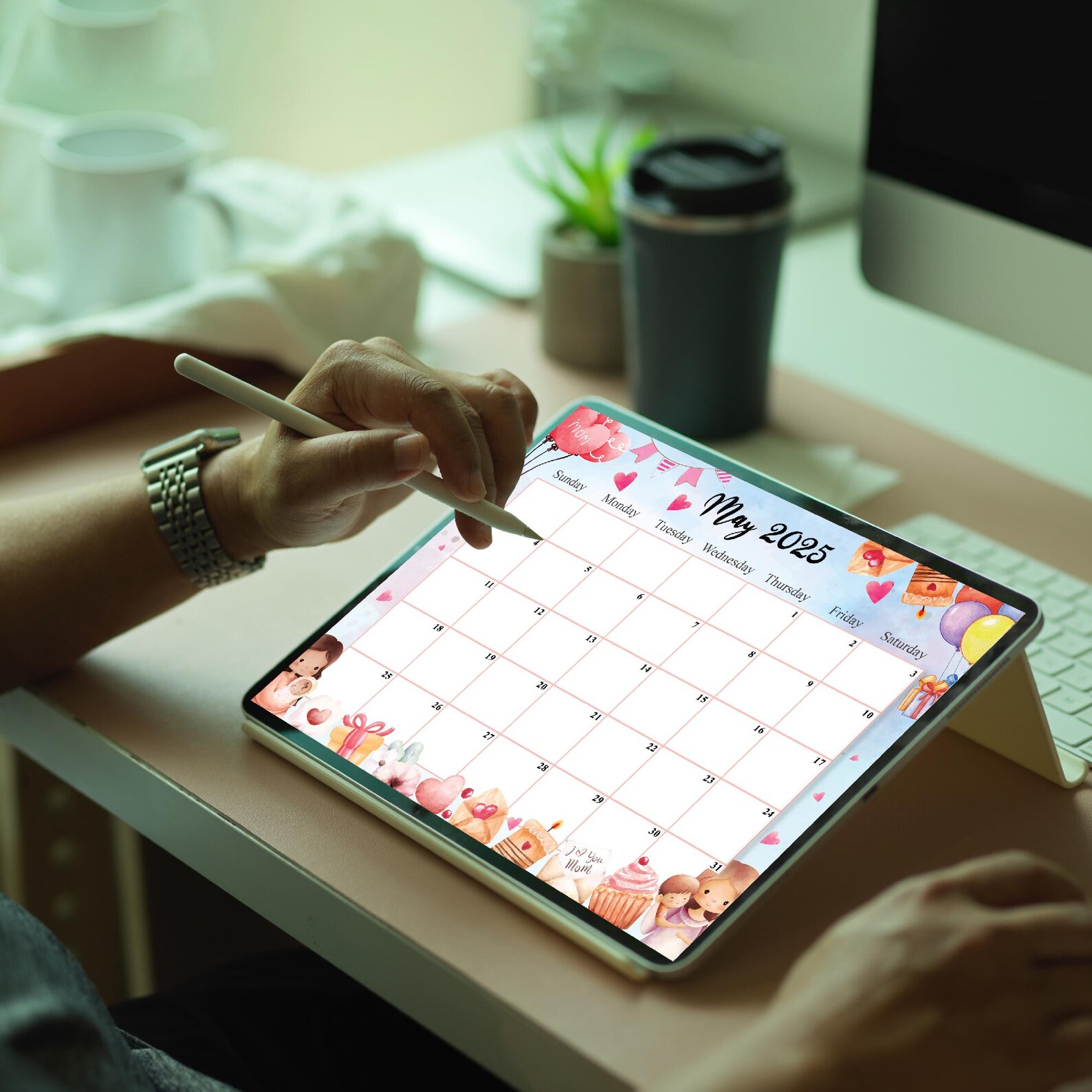 Editable May 2025 Calendar: Printable Monthly Planner (digital Download ...