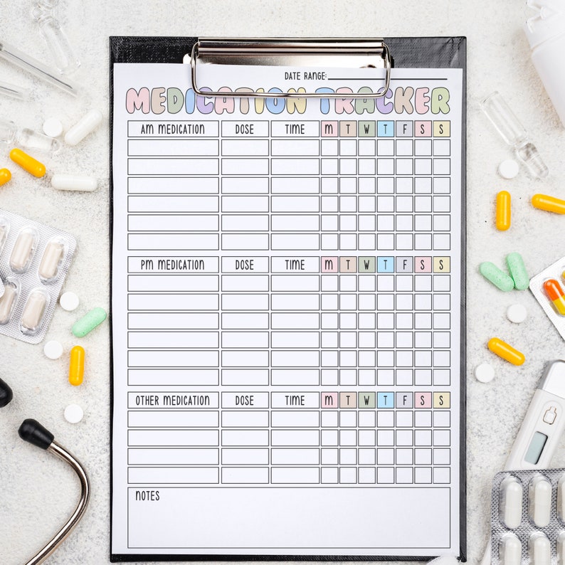 Editable Medication Tracker Medication Log Fillable PDF Medication List ...
