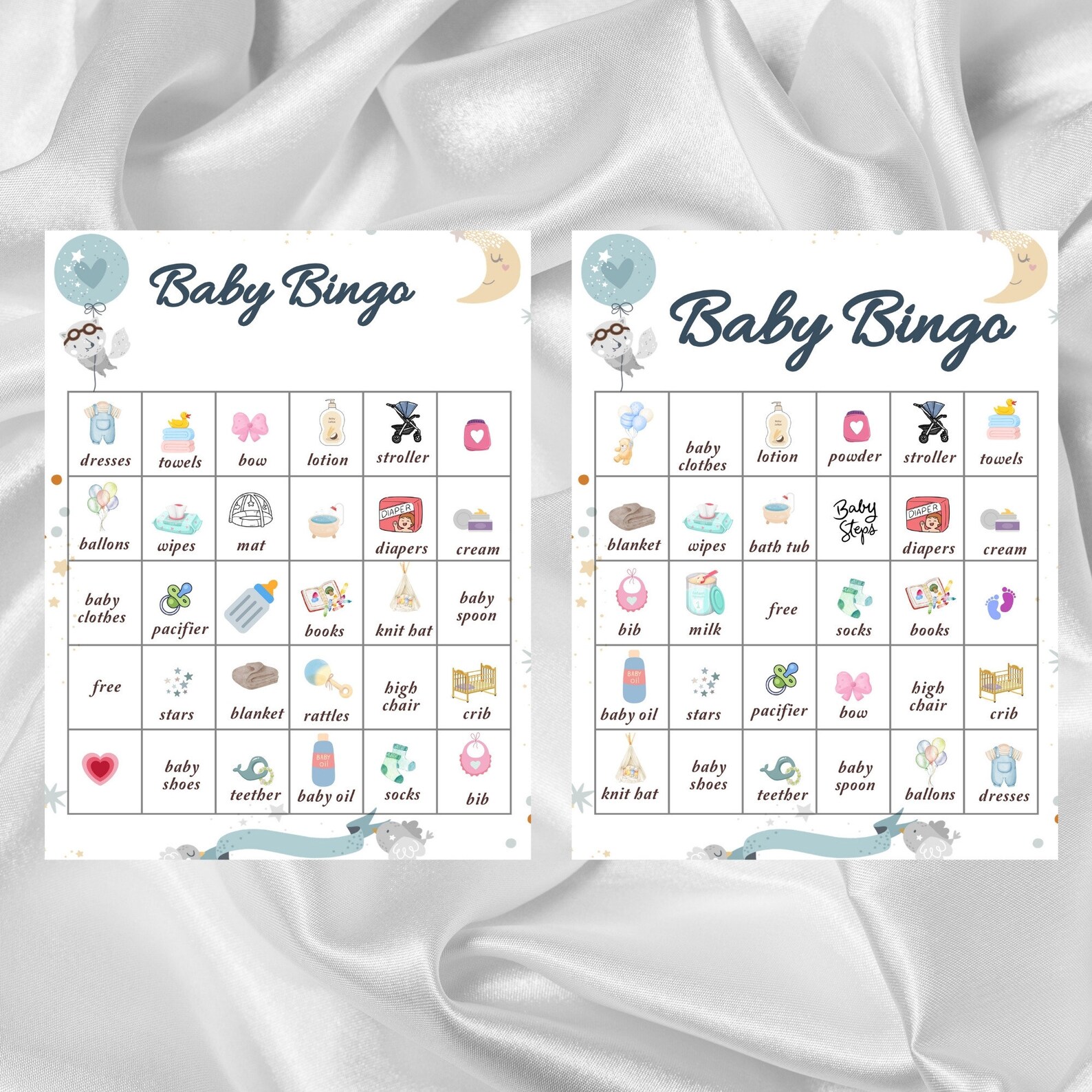 Baby Shower Bingo Printable Baby Shower Games Editable Bingo Card Baby ...