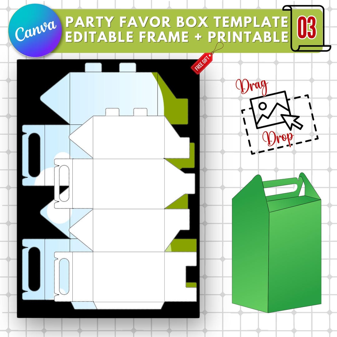 Editable Party Bag Canva Frame Template |custom Gift Bag for Farewell ...