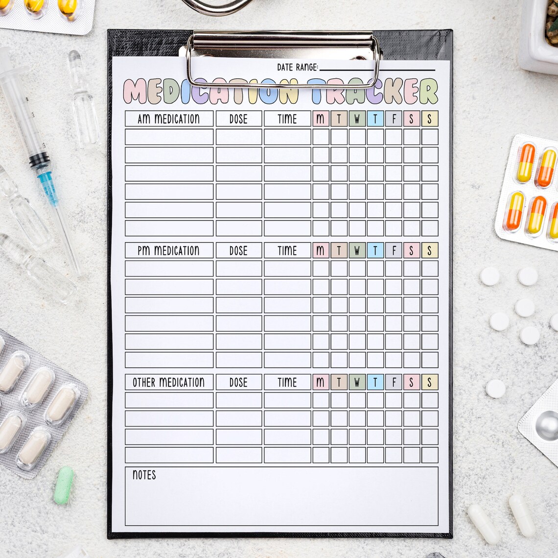 Editable Medication Tracker Medication Log Fillable PDF Medication List ...