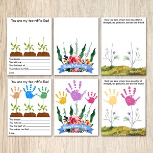 Fathers Day Handprint Garden Printable | Handprint Flowers Bouquet ...