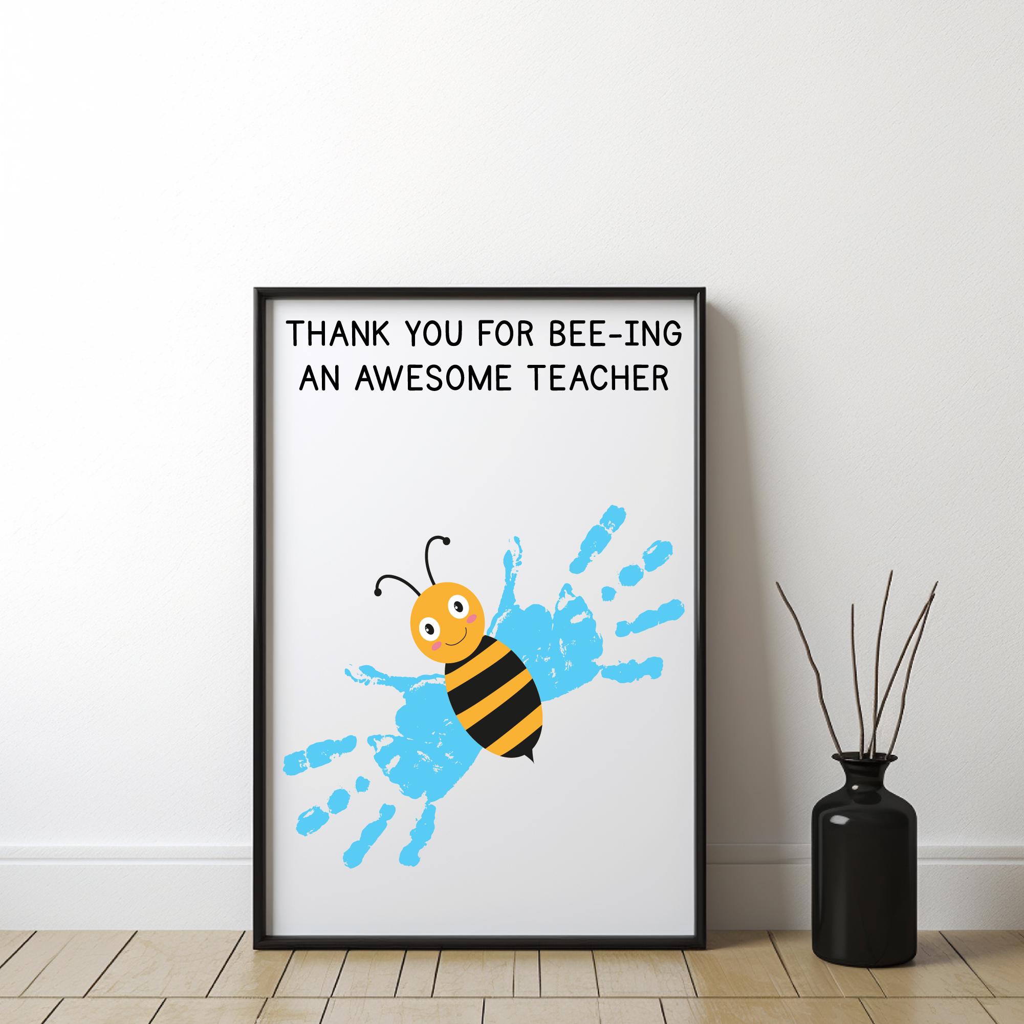 Teacher Appreciation Handprint Gift Gift Handprint Children Printable ...