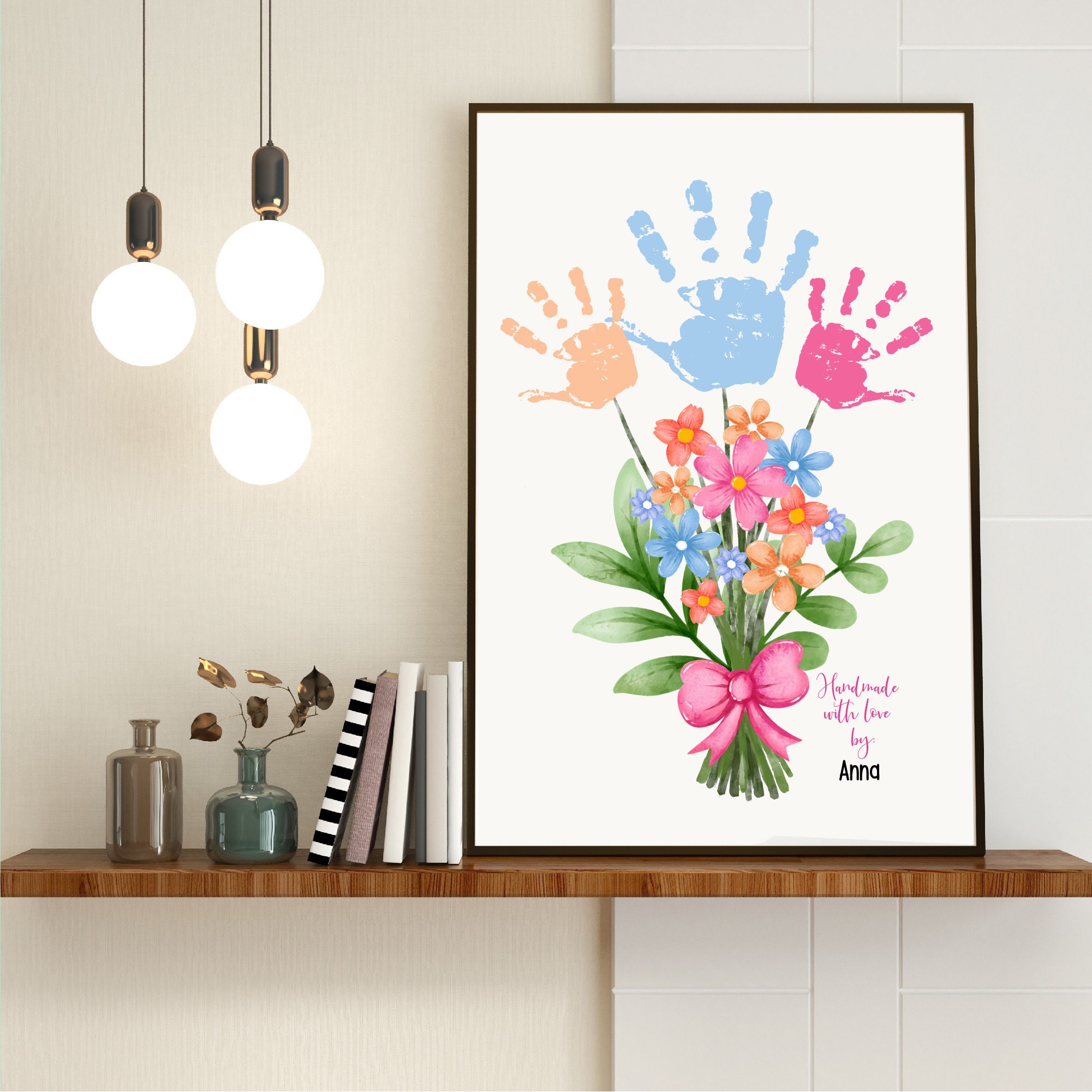 Mothers Day Handprint Flower Art Mothers Day Handprint Printable ...