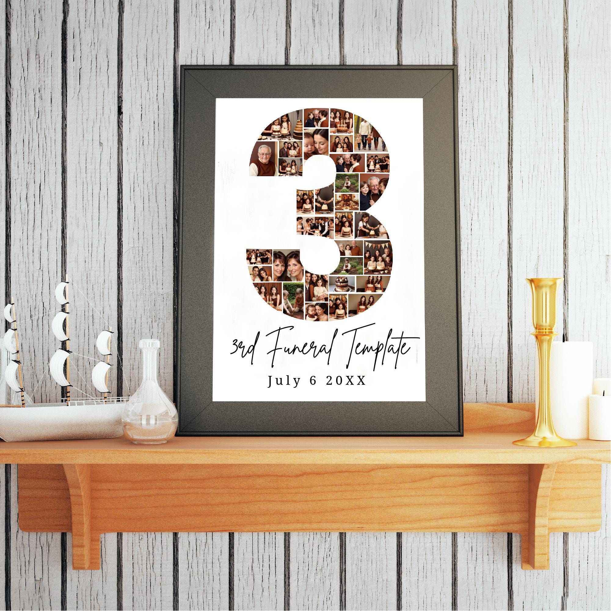 3rd Birthday Photo Collage Template Editable 3rd Birthday Photo ...