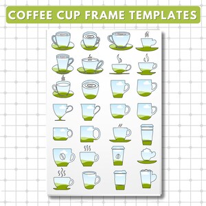 Coffee Cup Frame Templates | Printable Canva Mockup (digital Download ...