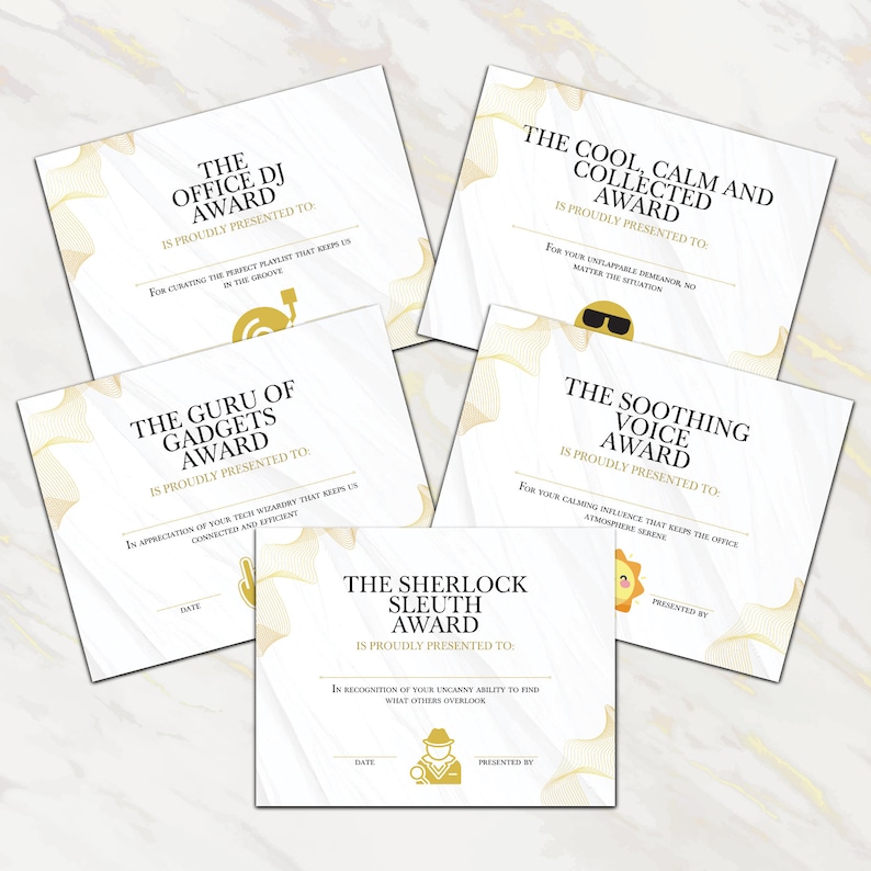 40 Employee Appreciation Award Certificates: Printable Recognition (PDF ...