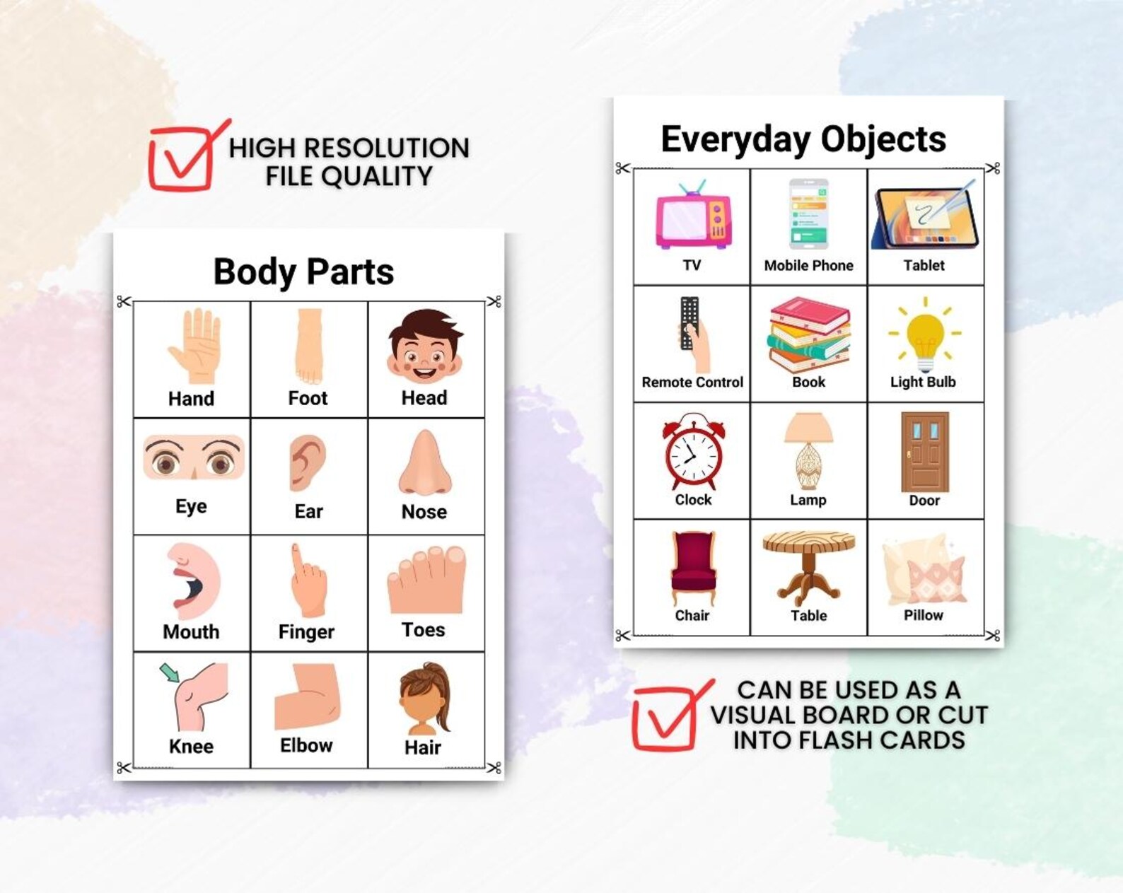 Nonverbal Communication Visual Flashcards Cards Printable Autism ...