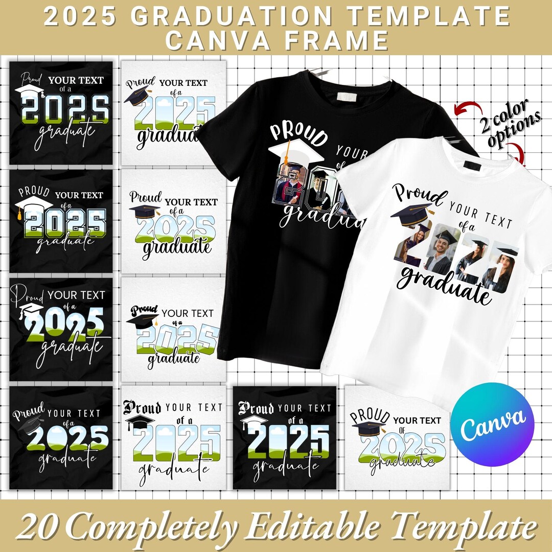 2025 Graduation Photo Frame Template: Proud Senior DIY Gift (canva ...