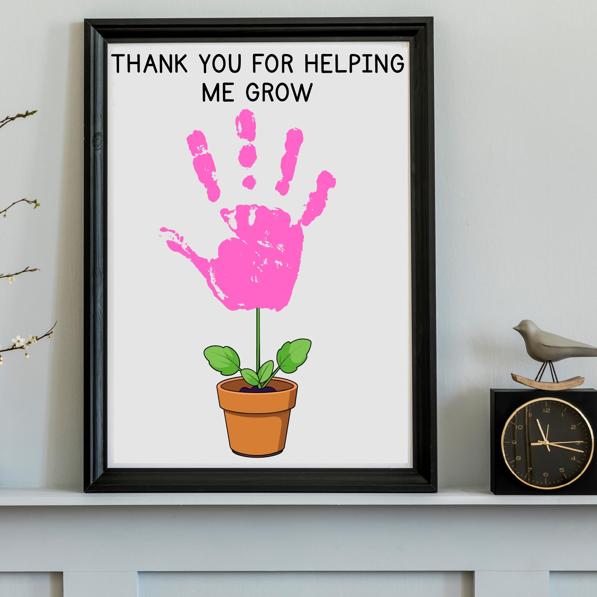 Teacher Appreciation Handprint Gift Gift Handprint Children Printable ...