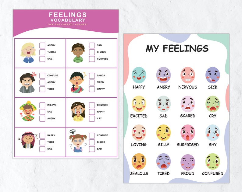 Feelings Wheel Emotion Processing Worksheets Mental Health - Etsy