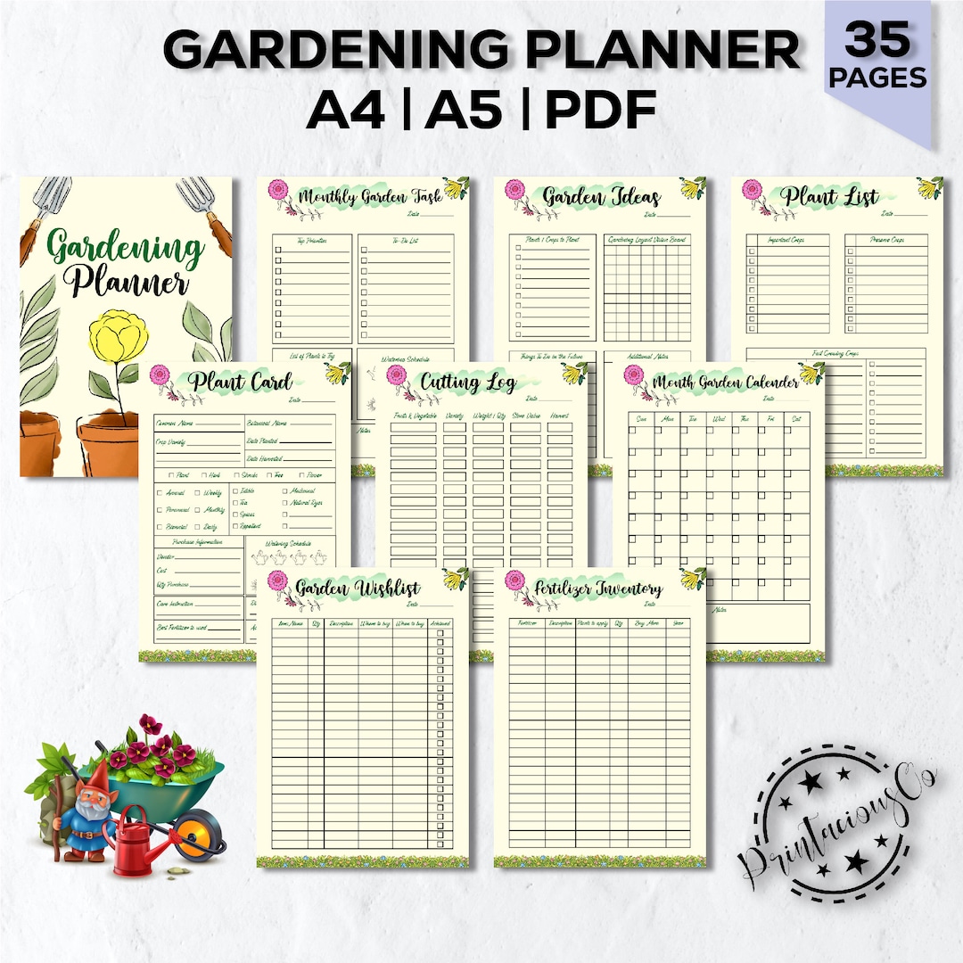 Gardening Planner Printable | Garden Planner | Plant Planner | Garden ...