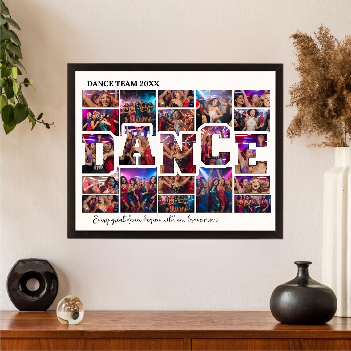 Dance Photo Collage Template: DIY Dancing Frame (canva Editable ...
