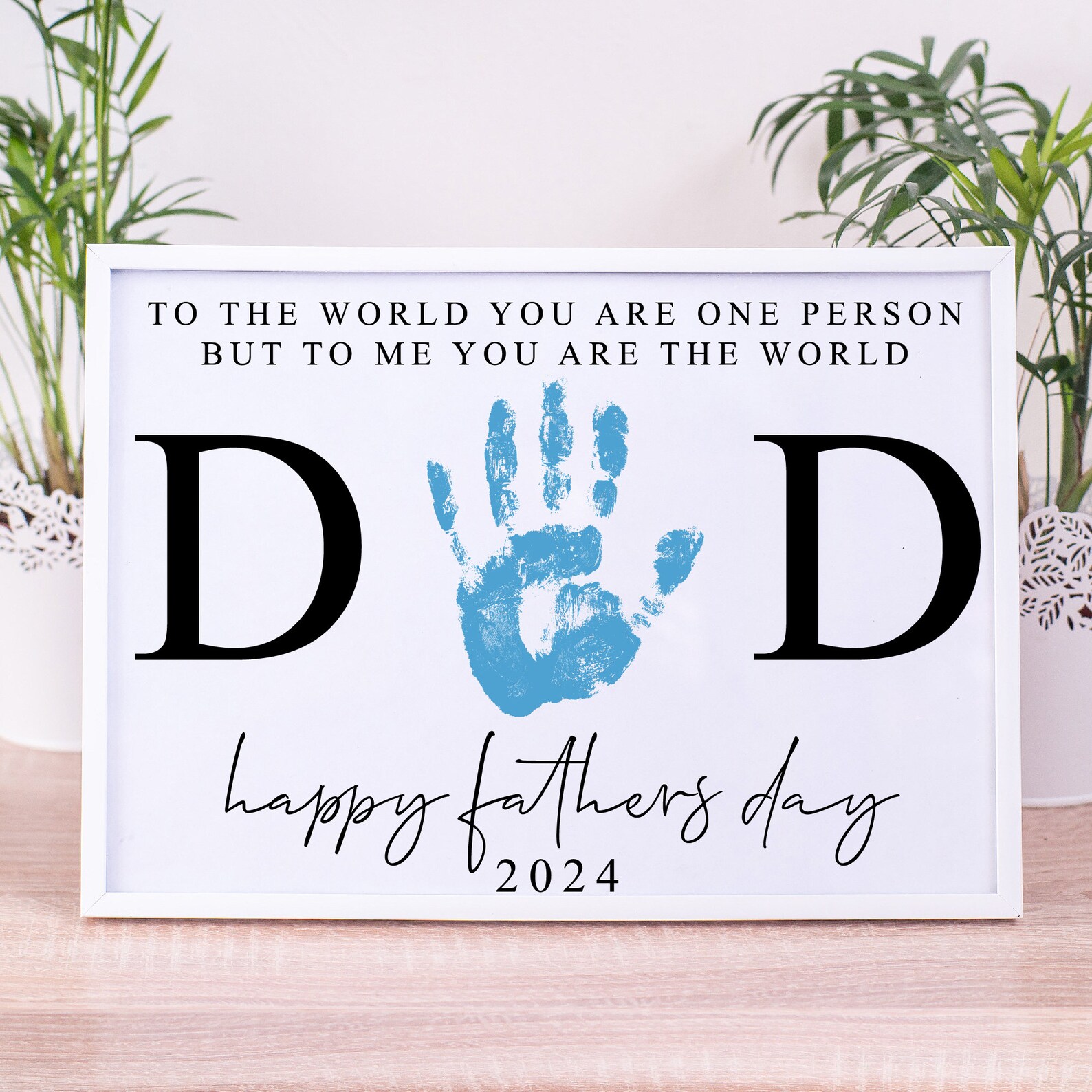 Father's Day Handprint Keepsake Art Fathers Day Printable Card Fathers ...