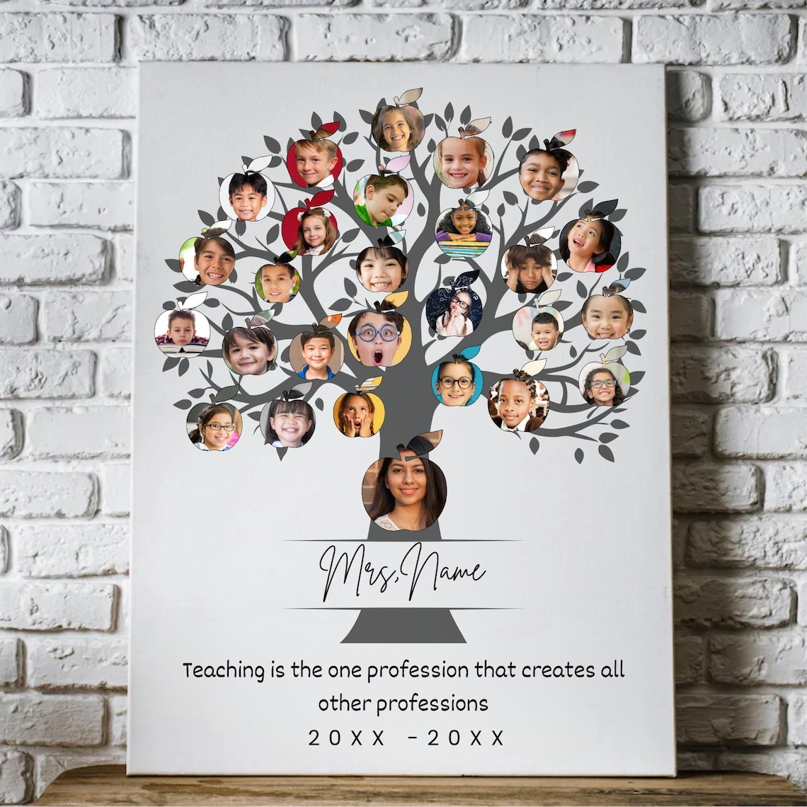 Personalized Teacher Photo Collage Gift (canva Editable) - Etsy