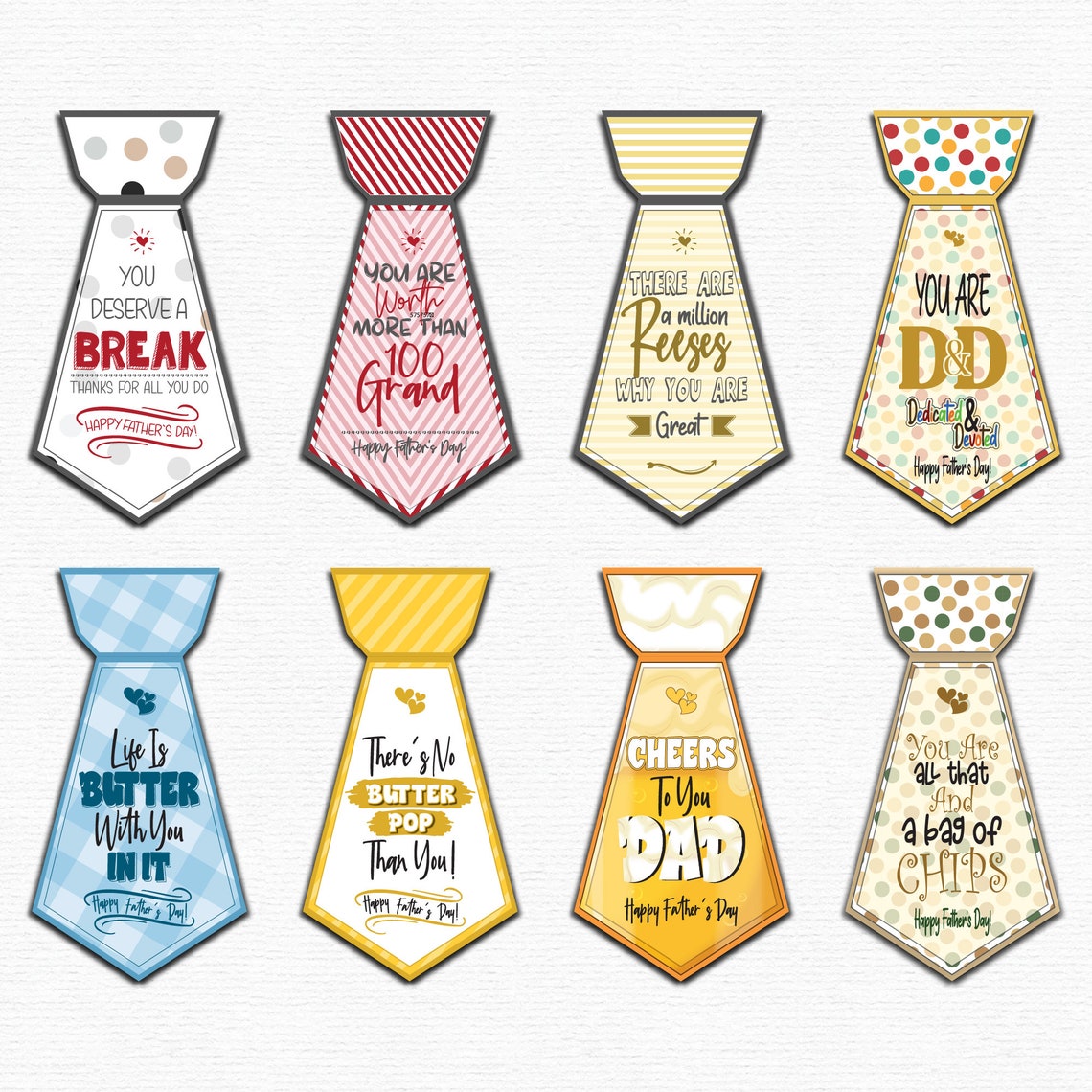 Printable Fathers Day Chocolate Tie Tags Fathers Day Quotes Fathers Day ...
