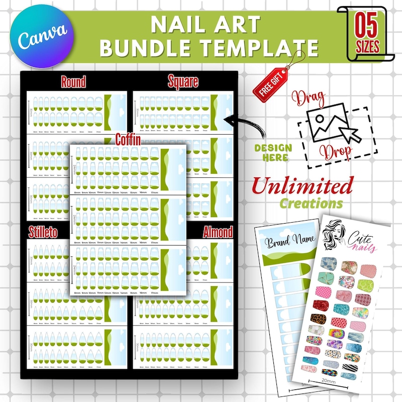 Nail Template - Etsy