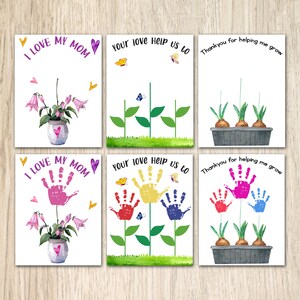 Mothers Day Handprint Garden Printable | Handprint Flowers Bouquet ...