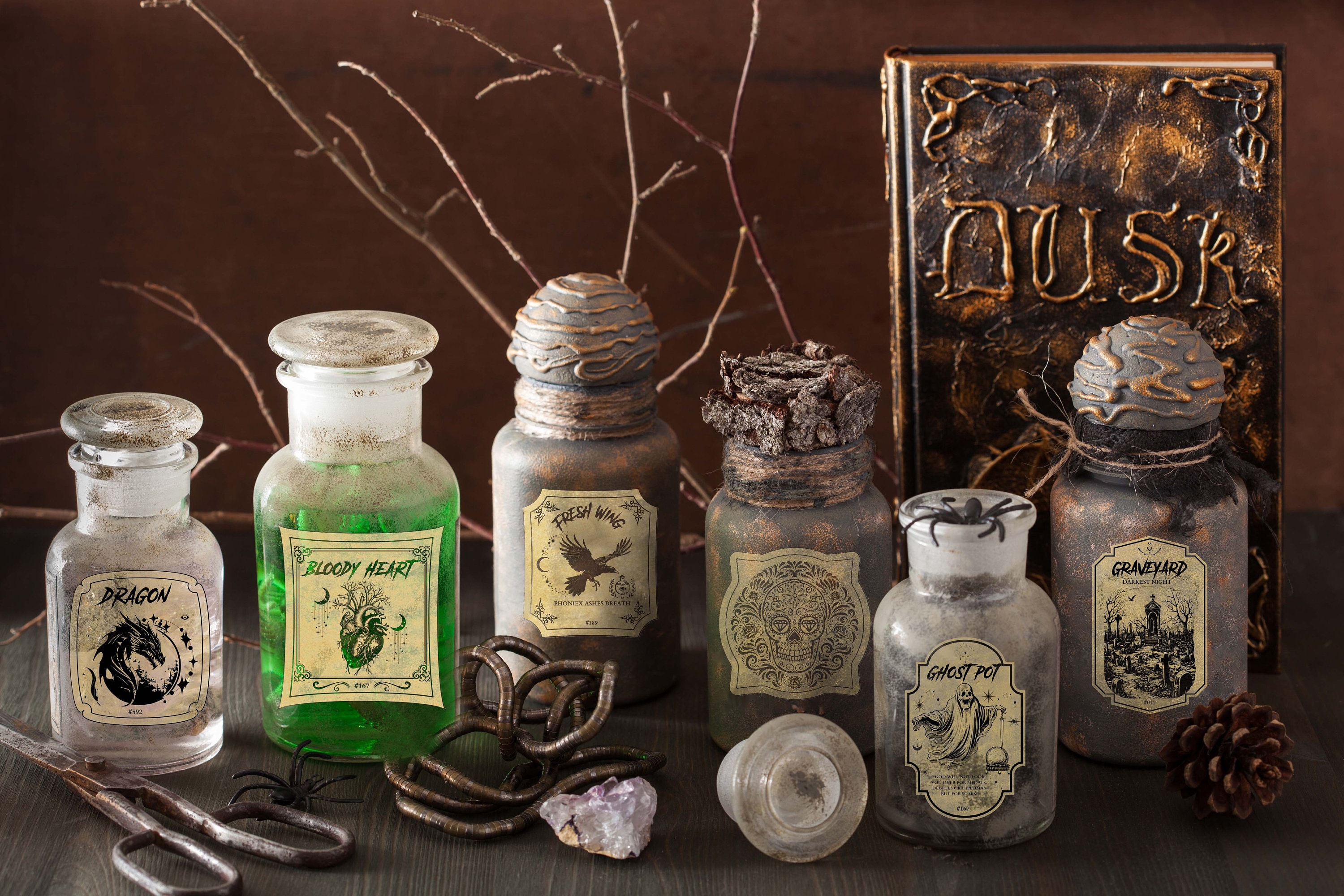 Vintage Apothecary Labels: 60 Unique Potion Designs (digital Download ...
