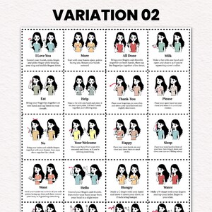 Basic Sign Language Board: Educational Resource (digital Download) - Etsy