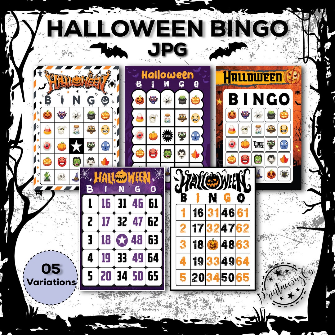 Halloween Bingo Bundle | Printable Halloween Bingo | Halloween Party ...