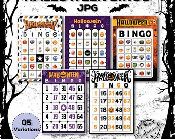 Halloween Bingo Bundle | Printable Halloween Bingo | Halloween Party ...