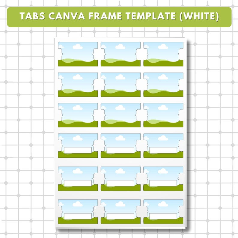 Tabs Frame Canva Template | Printable Journal Dividers (digital ...