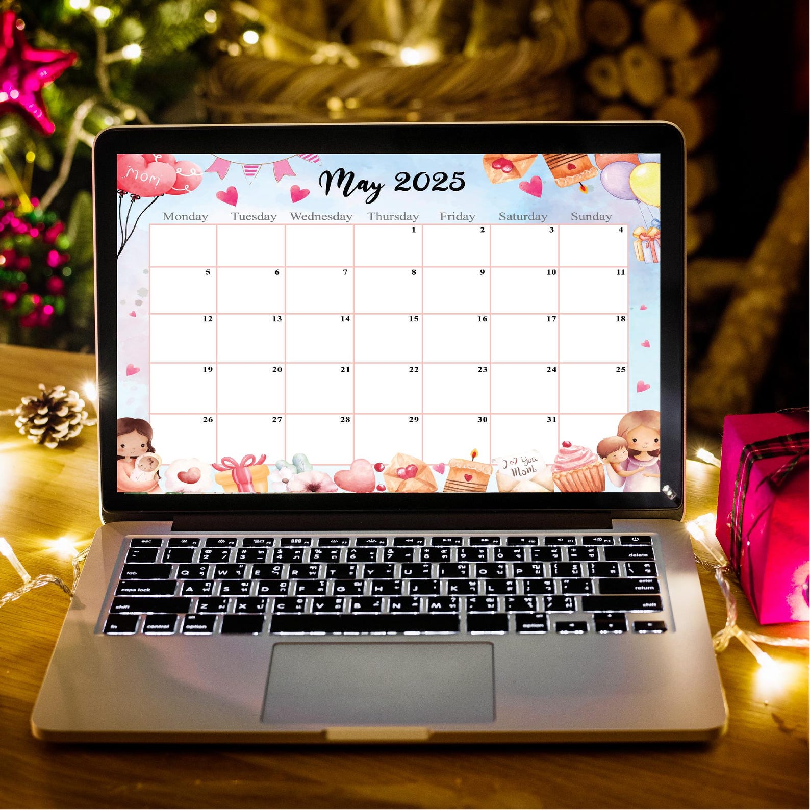 Editable May 2025 Calendar: Printable Monthly Planner (digital Download ...