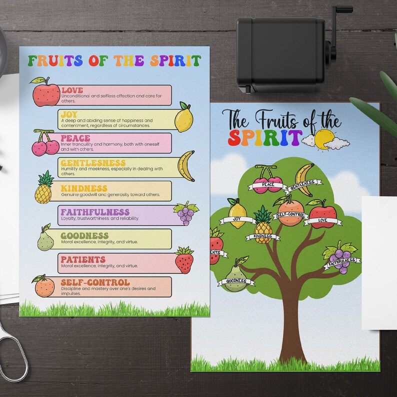 Fruit of the Spirit Bundle Fruit of the Spirit Prints Preschool ...