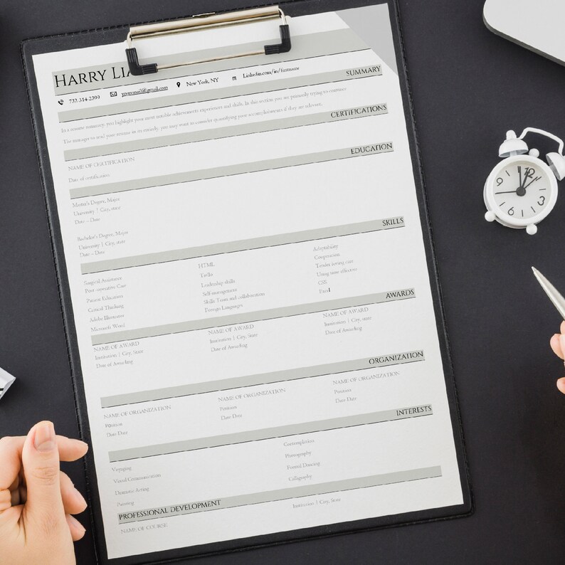 ATS Resume Template: Professional CV Design (word Files) - Etsy