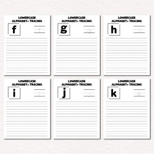 Lowercase Alphabet Tracing Worksheets | Lines Trace Pages Printable ...