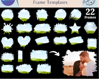 Incredible Bleach Effect Distressed Edge Canva Frames Drag & Drop Photo ...