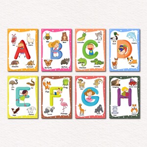 Cute Printable Flashcards Pack | Flashcards for Kids | Alphabet ...