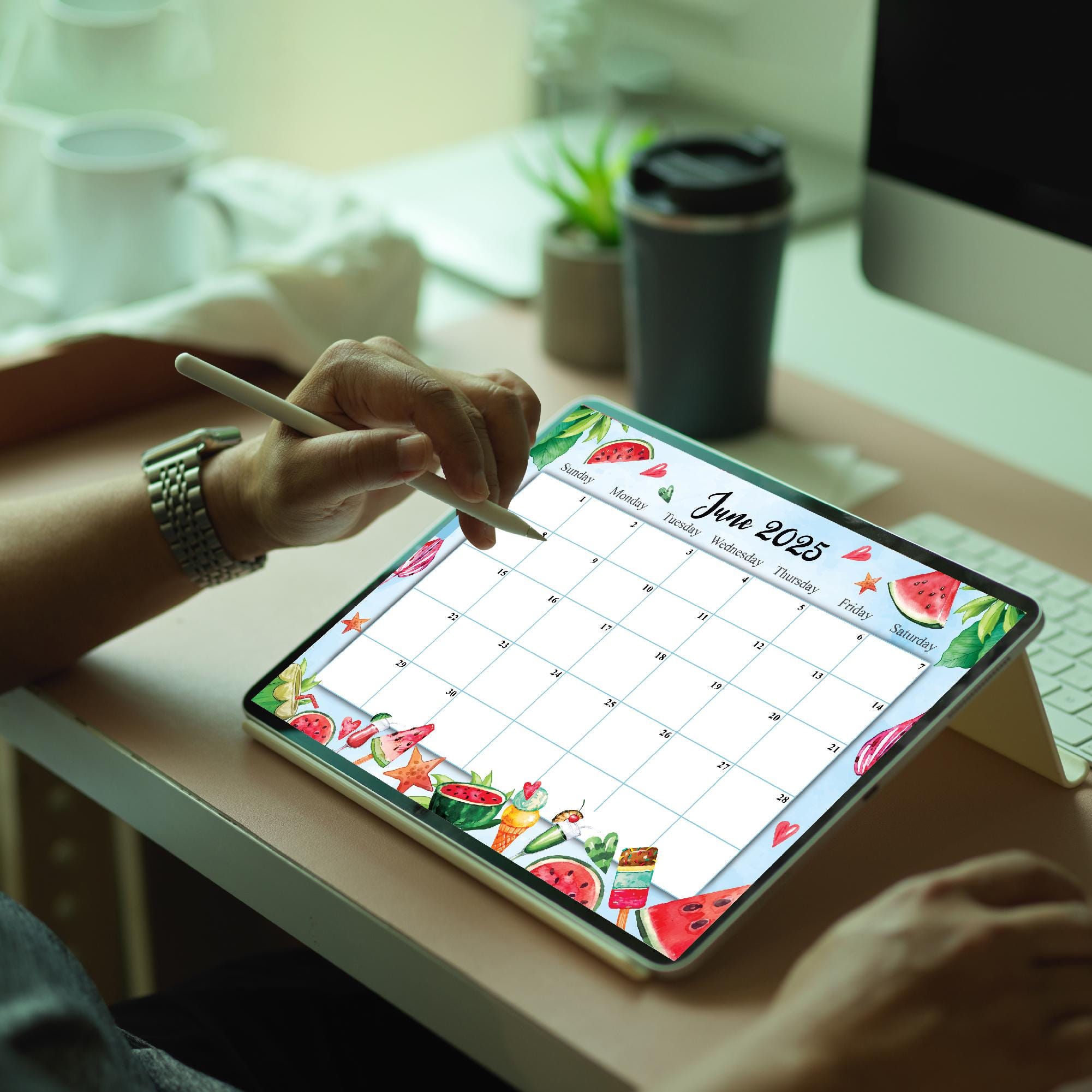 Editable June 2025 Calendar: Printable Monthly Planner (digital ...
