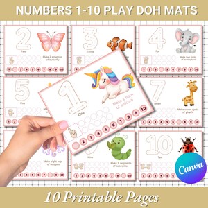 Printables Numbers 1-10 Play Doh Mats | Fine Motor Skills Activity ...