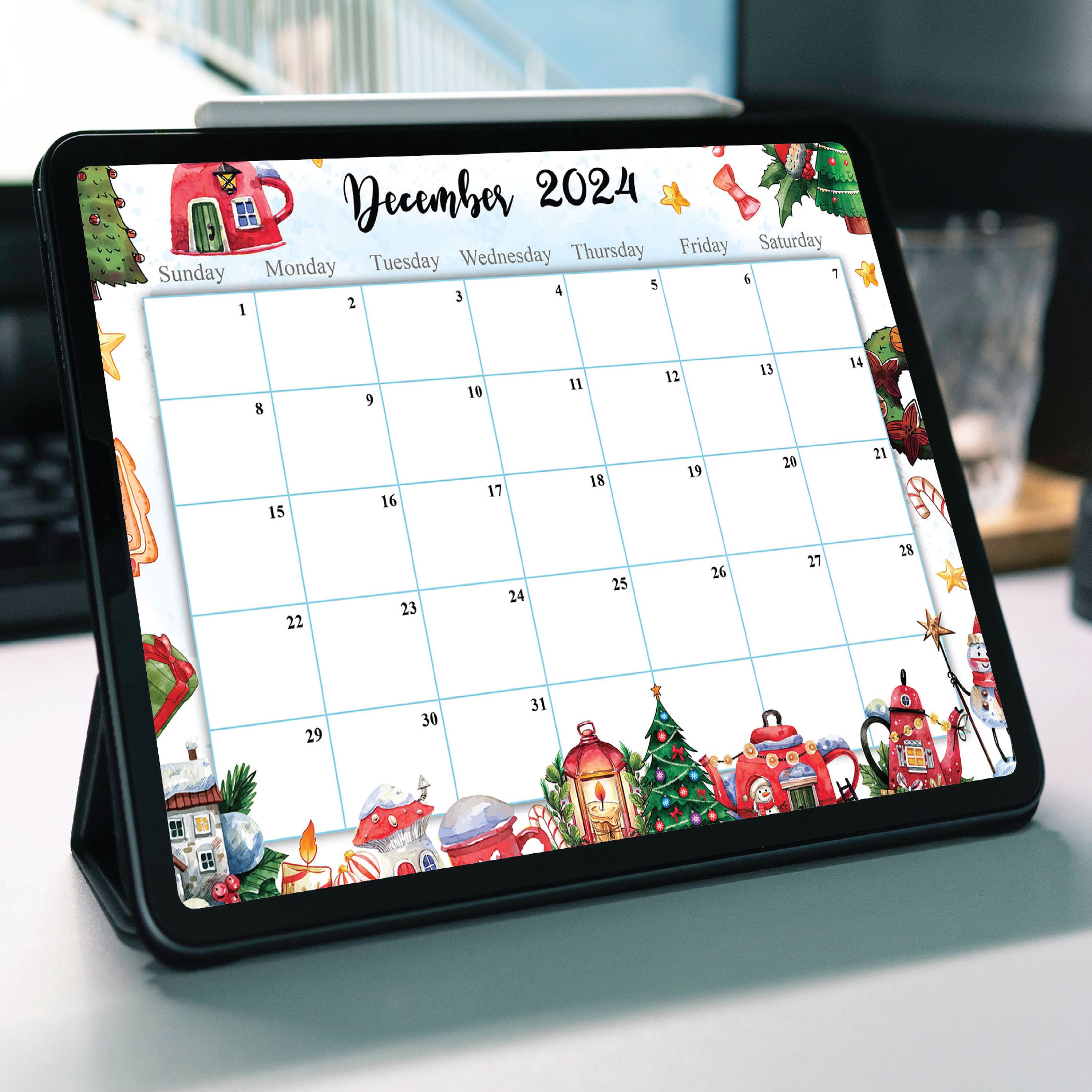 Calendar 2024 December Christmas