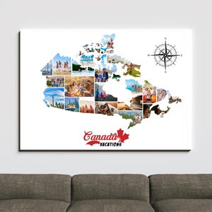 Canada Photo Collage Template: Custom Travel Keepsake (canva Editable ...