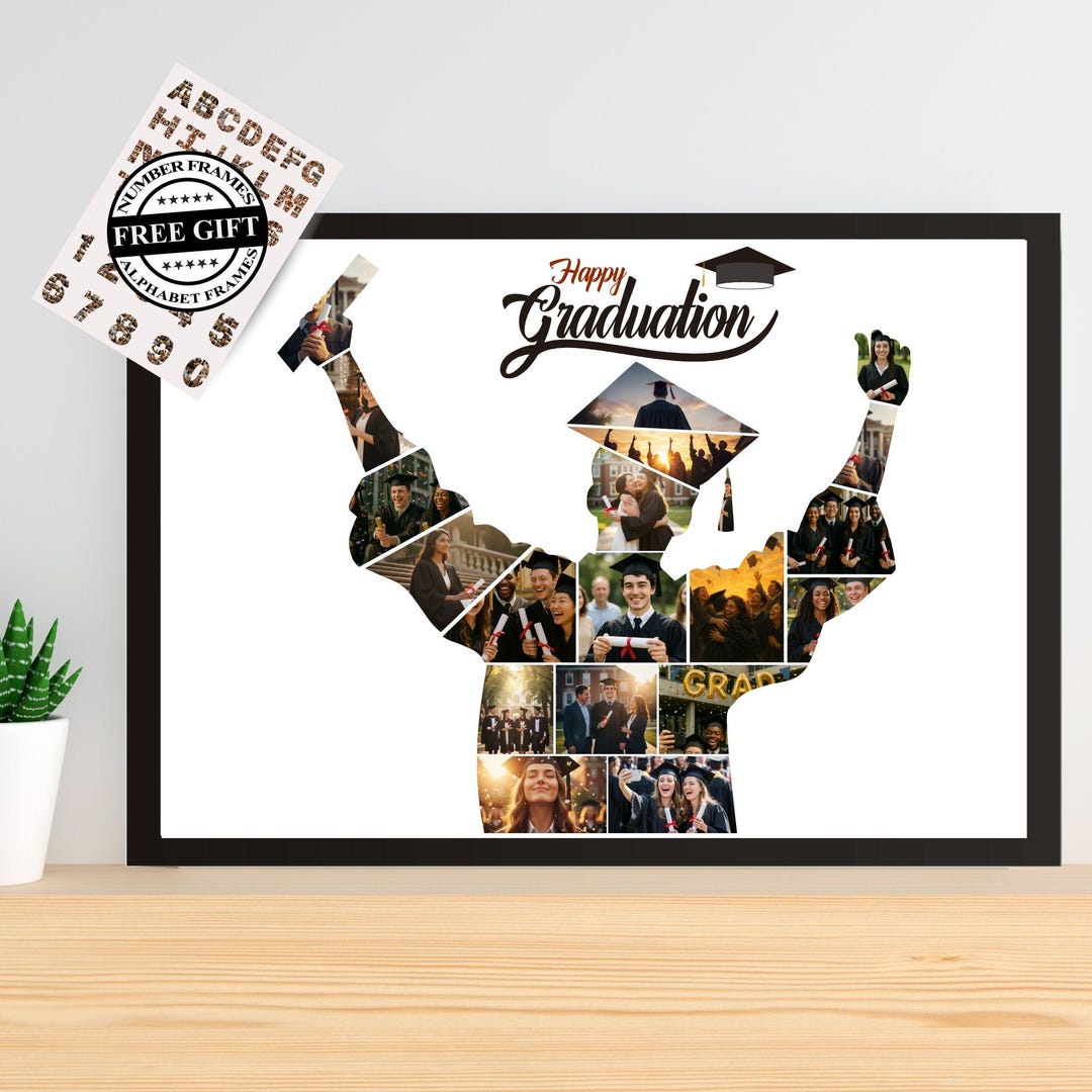 Graduation Photo Collage Template: Senior Memory Keepsake (canva ...