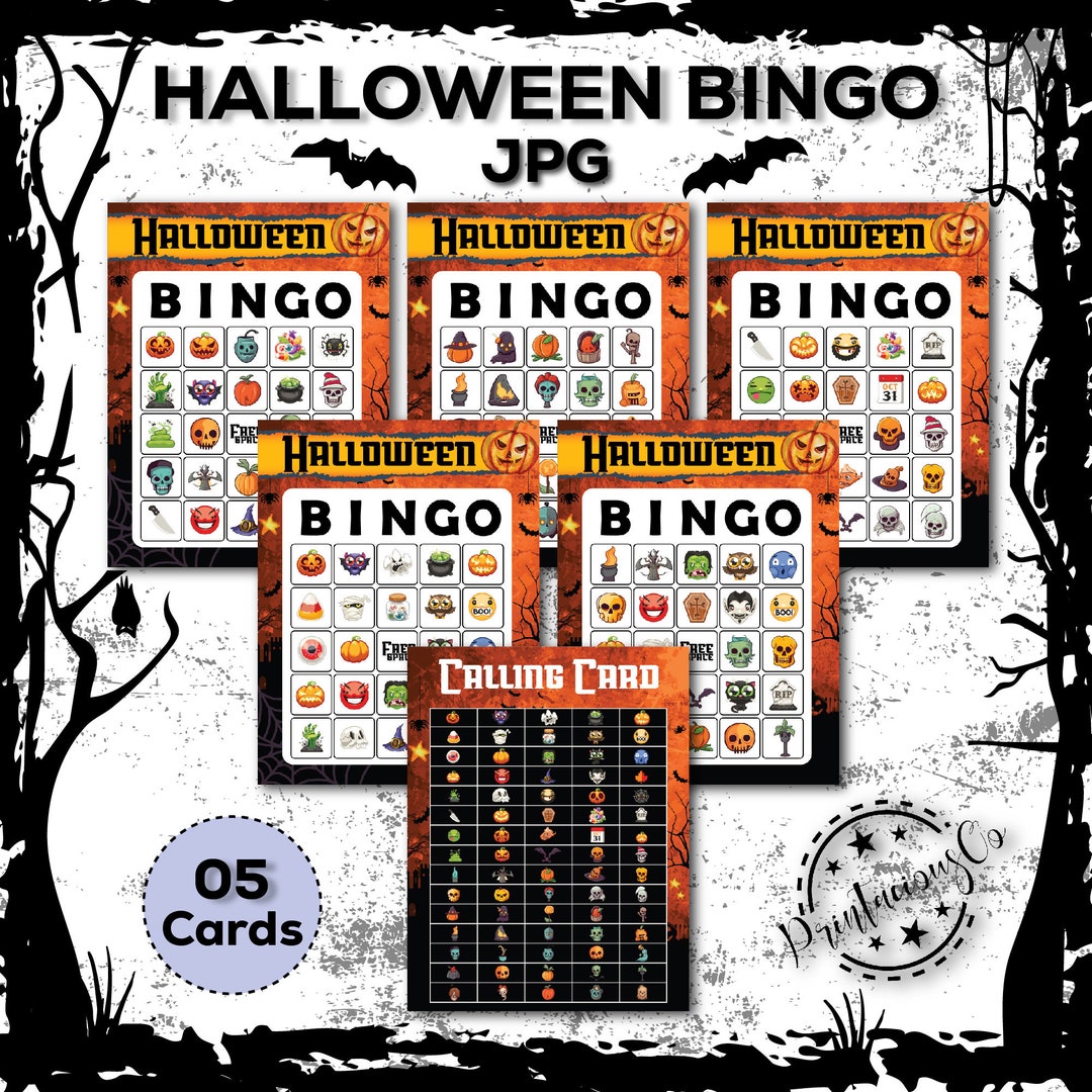 Halloween Bingo | Printable Halloween Bingo | Halloween Party Game ...