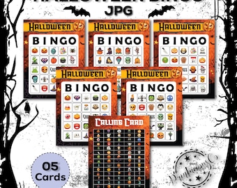Halloween Bingo Bundle | Printable Halloween Bingo | Halloween Party ...