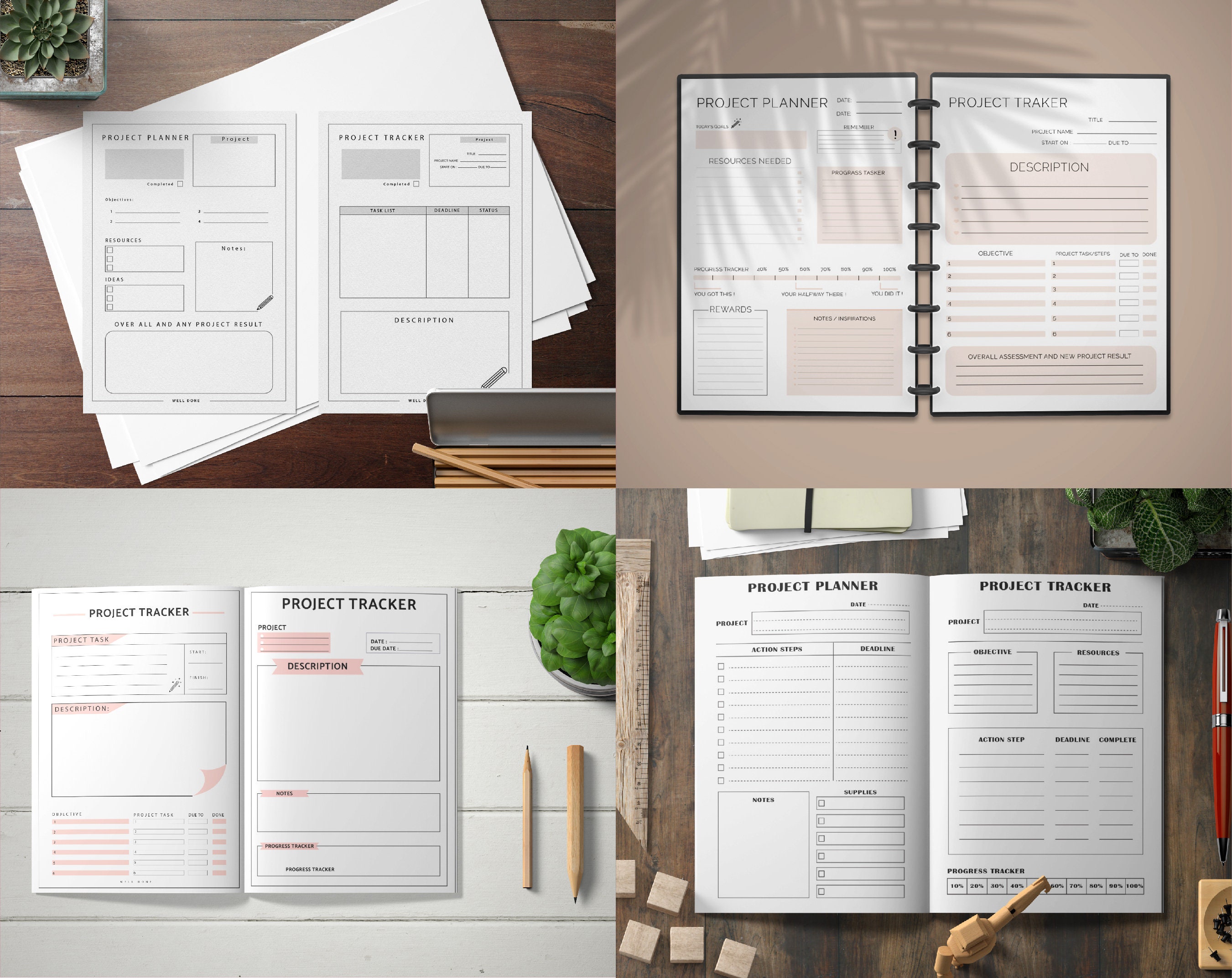 Project Planner Printable Productivity Planner Task Tracker College ...
