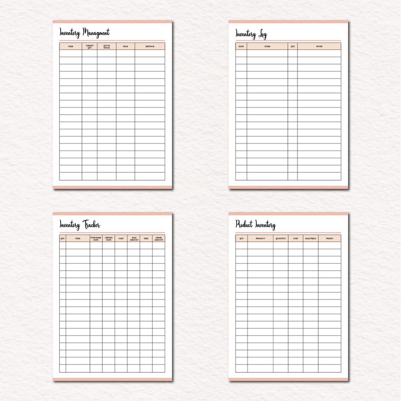 Editable Inventory Tracker Inventory Management Inventory Tracker ...