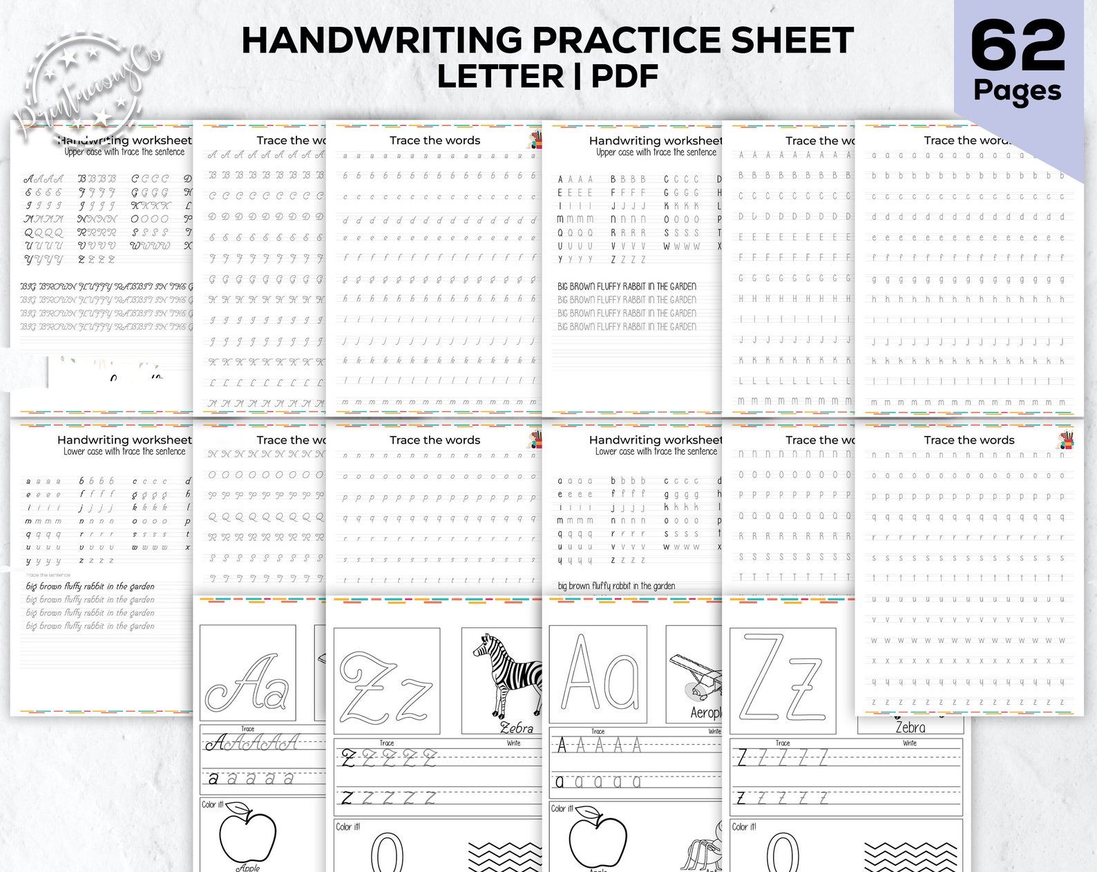Handwriting Practice Printable Handwriting Worksheets Hand Writing ...