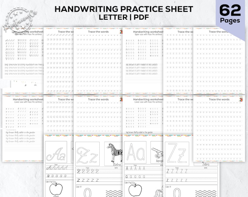 Handwriting Practice Printable Handwriting Worksheets Hand Writing ...