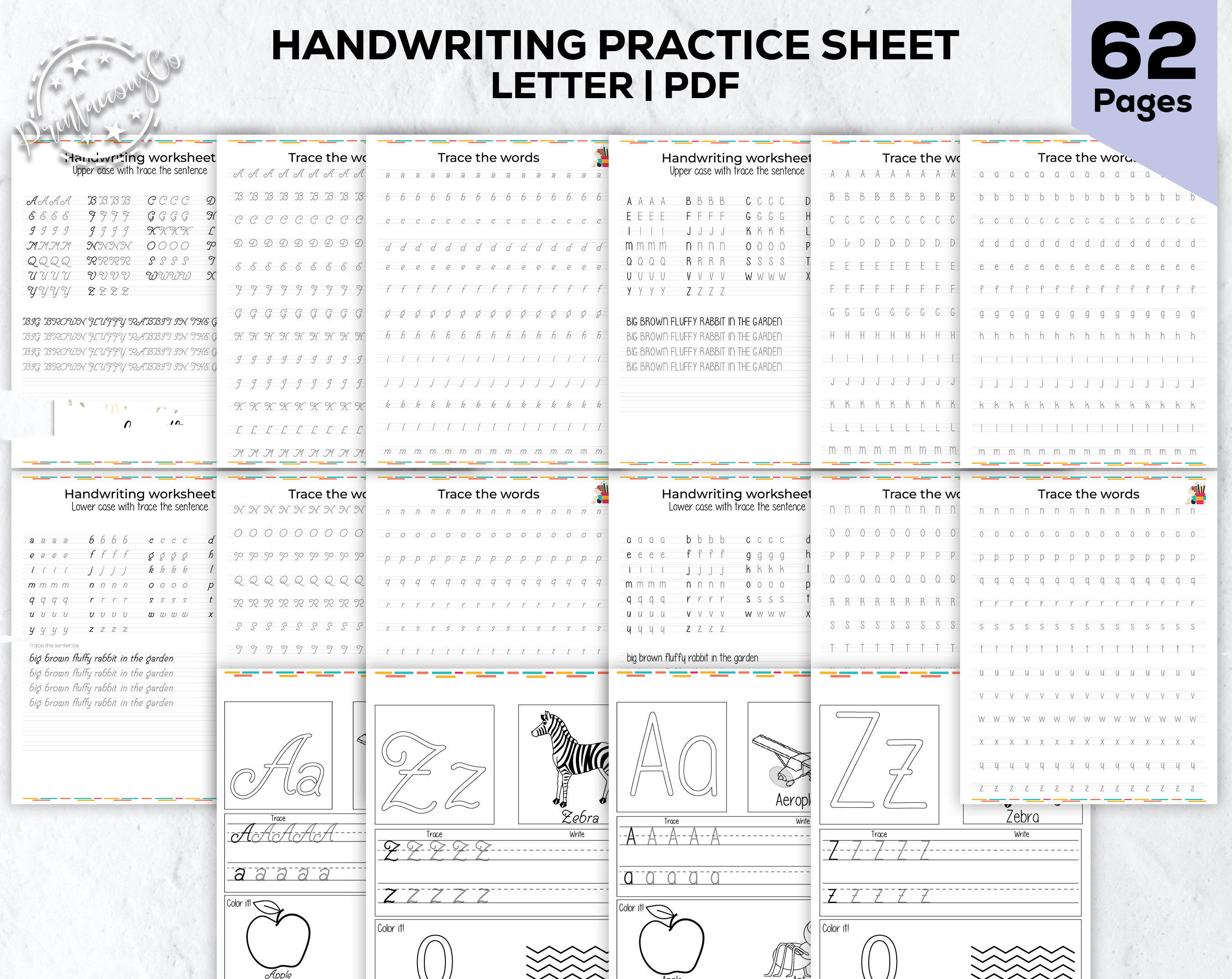 Handwriting Practice Printable Handwriting Worksheets Hand Writing ...