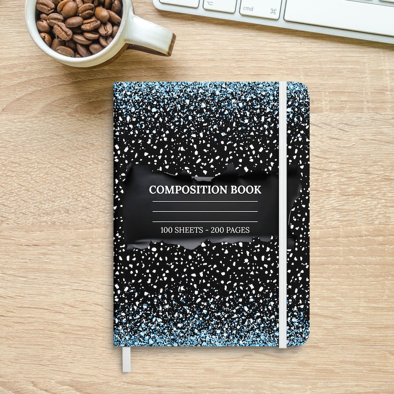 Editable Composition Book Cover Template: Custom School Notebook (canva ...