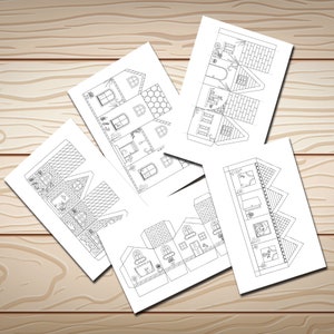 Paper House Printable Bundle | Paper Craft Kit | Printable Arts and ...