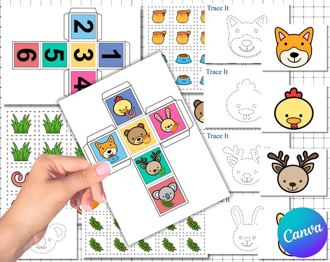 Feed the Animals Sensory Game: Homeschool Activity (printable PDF ...