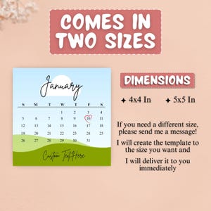 Burn Away Cake Topper Calendar Template: Editable 2025 Design (digital ...